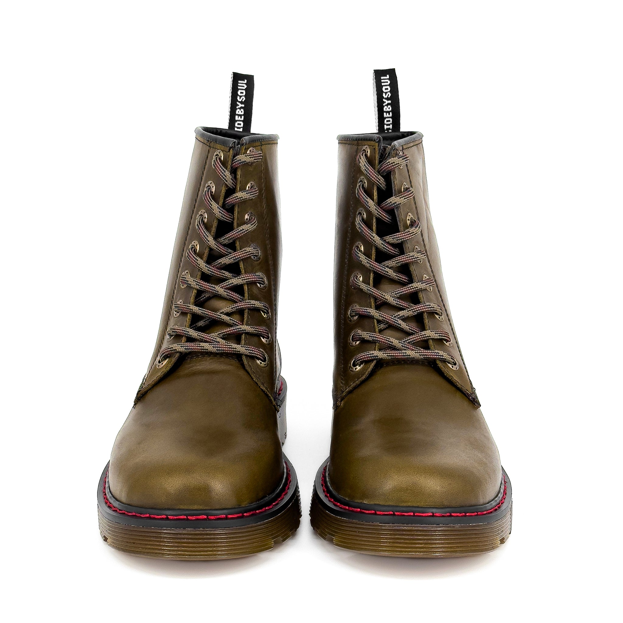 Botas Tipo Militar, Piel Crazy, Verde Olivo – EMPORIO MIRANDA
