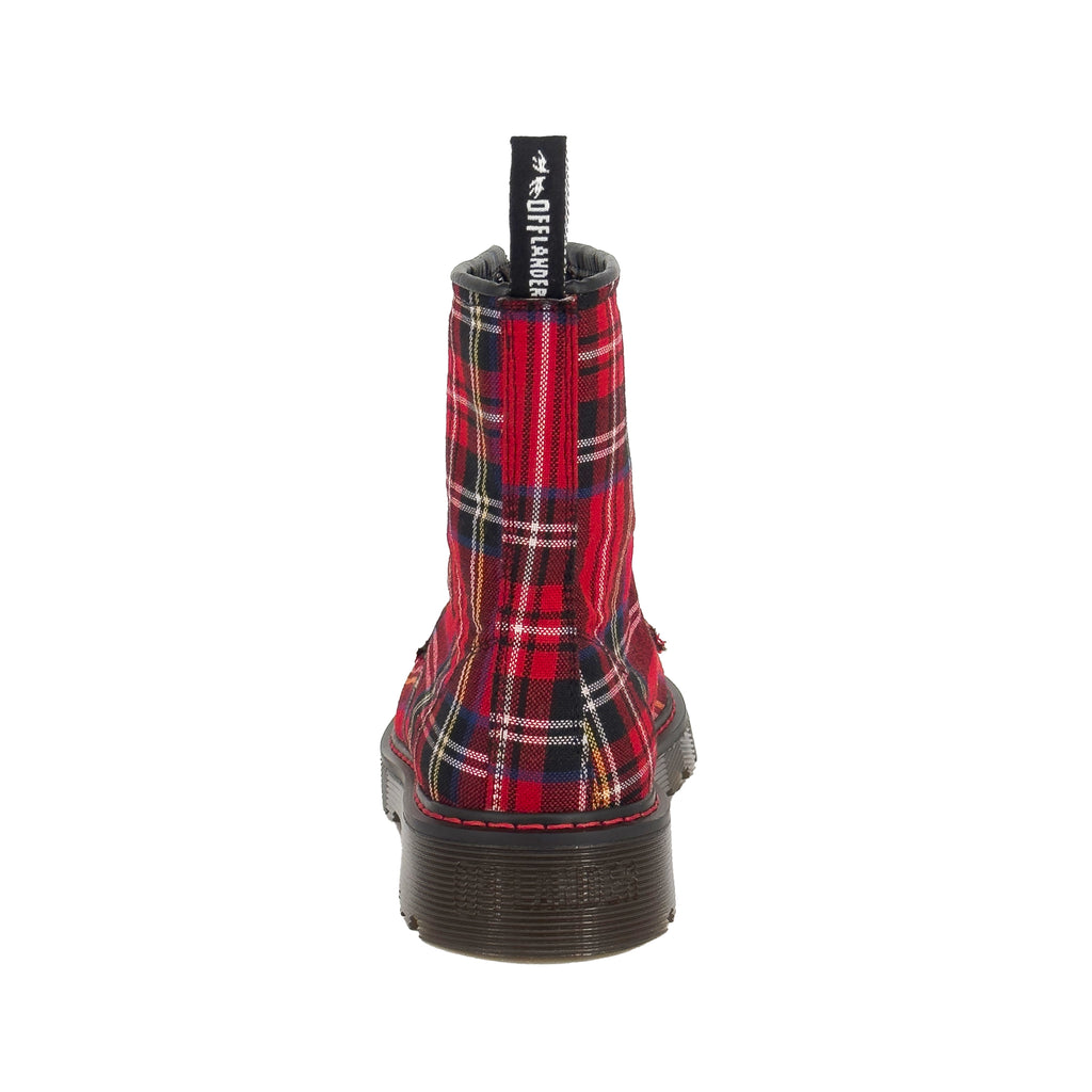 Botas Offlander, Tipo Militar - Amore, Tela Escocesa, Rojo – EMPORIO ...