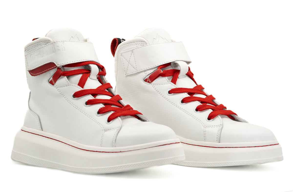 Tenis Offlander, Tipo Bota, Piel Napa, Blanco – EMPORIO MIRANDA