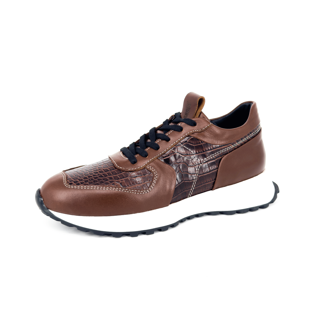 Tenis Offlander, Tipo Jogger, Piel Napa Grabada, Café – EMPORIO MIRANDA