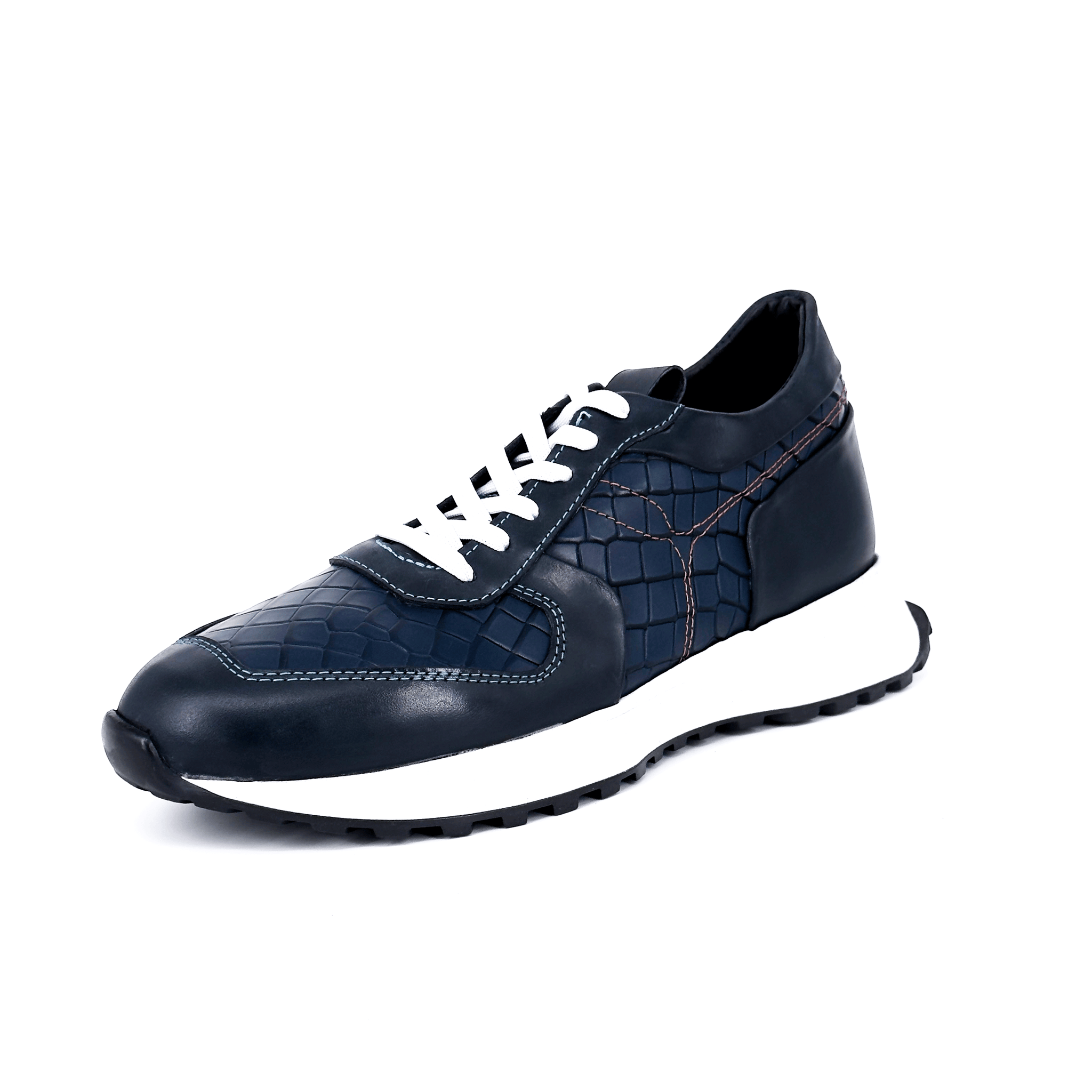 Tenis Offlander, Tipo Jogger, Piel Napa Grabada, Azul – EMPORIO MIRANDA