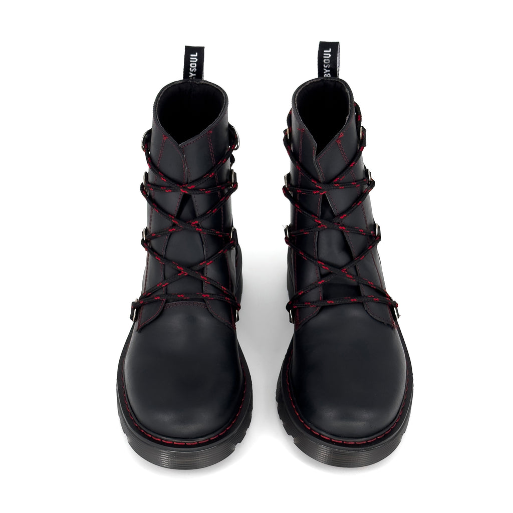 Botas Offlander, Tipo Militar - Rhapsody, Piel Crazy, Negro – EMPORIO ...