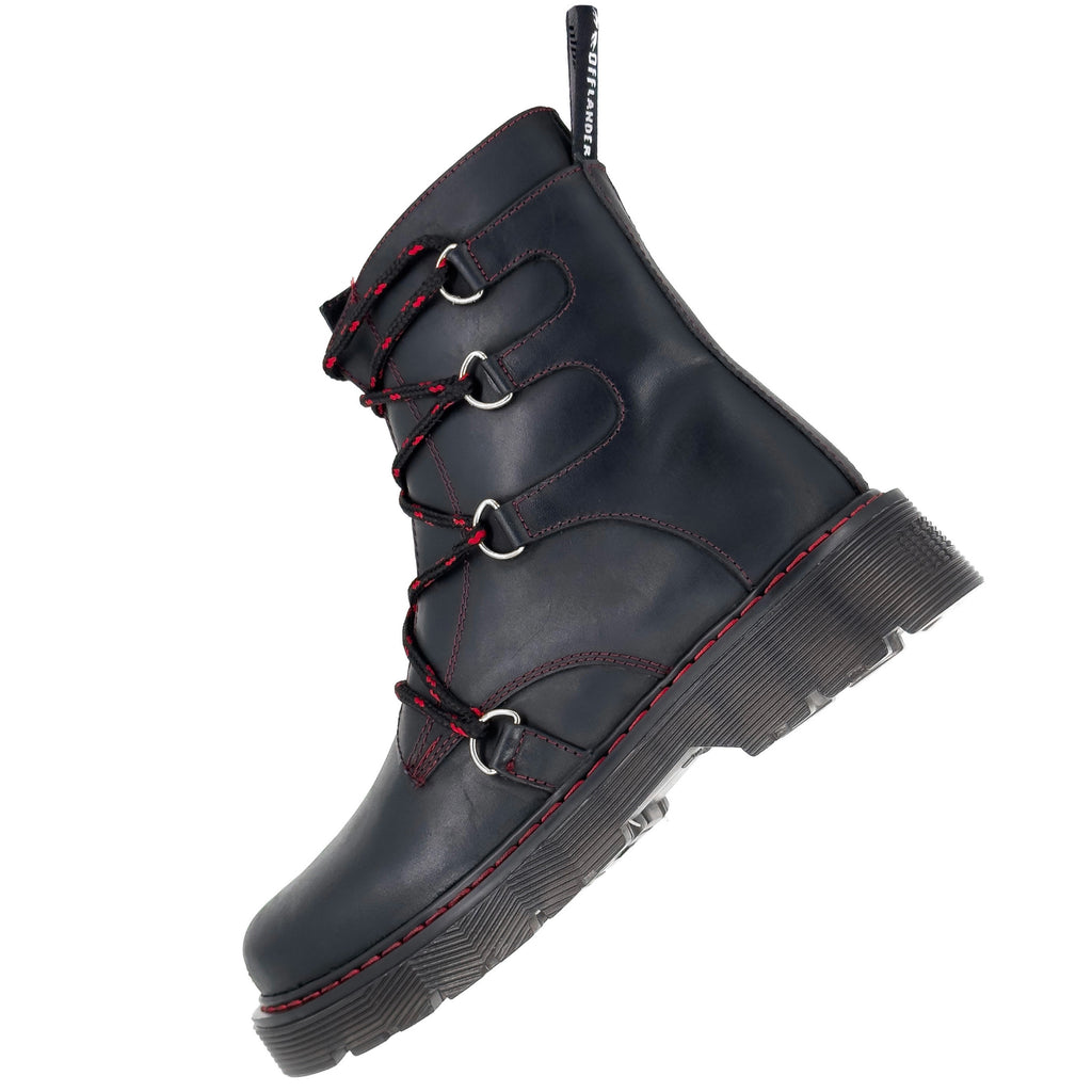 Botas Offlander, Tipo Militar - Rhapsody, Piel Crazy, Negro – EMPORIO ...