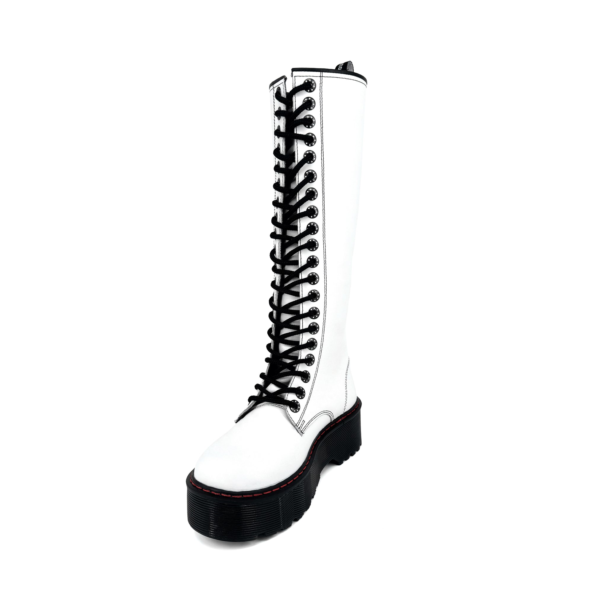 Botas Offlander "POP" - 20 Ojillos, Piel Napa, Blanco – EMPORIO MIRANDA
